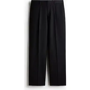 H&m Regular Fit Twill Suit Trousers - Black