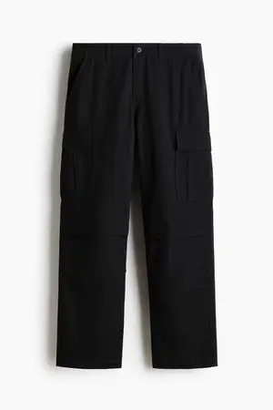 H&M Relaxed Fit Cotton Cargo Trousers