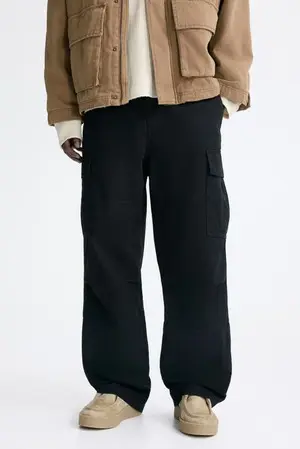 H&M Relaxed Fit Cotton Cargo Trousers