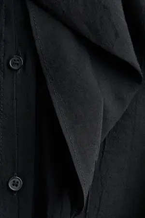 H&m Woven Shirt With Detachable Scarf Detail