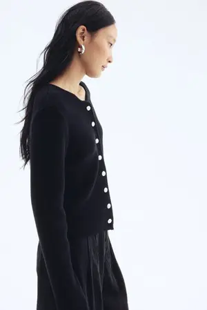 H&m Rib-knit Cotton Cardigan