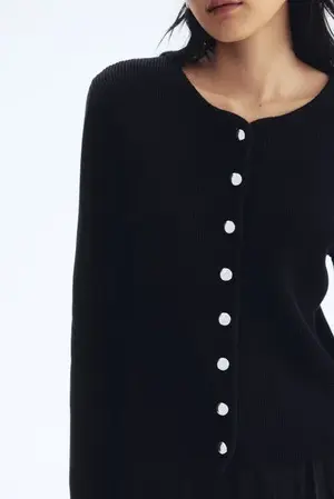 H&m Rib-knit Cotton Cardigan