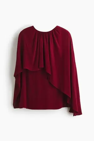 H&m Sleeveless Asymmetric Cape Blouse