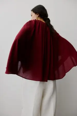 H&m Sleeveless Asymmetric Cape Blouse