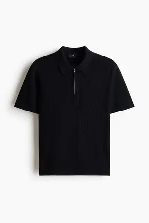 H&m Slim Fit Polo Shirt Black