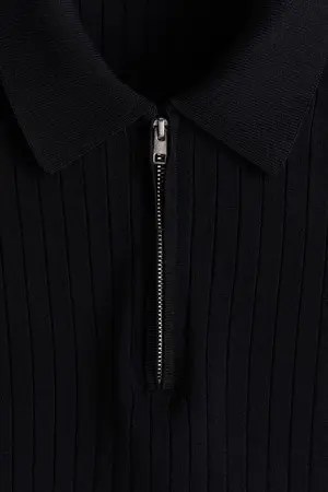 H&m Slim Fit Polo Shirt - Black