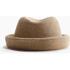 H&m Braided Paper Straw Hat - Beige