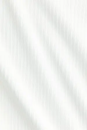 H&m Pointelle Cotton Jersey T-shirt With Picot Trim - White