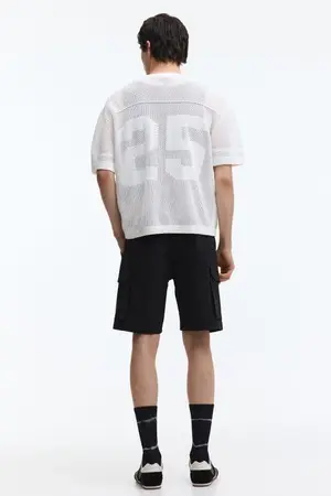 H&M Regular Fit Cargo Shorts - Black