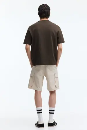 H&m Regular-fit Cargo Shorts - Light Beige