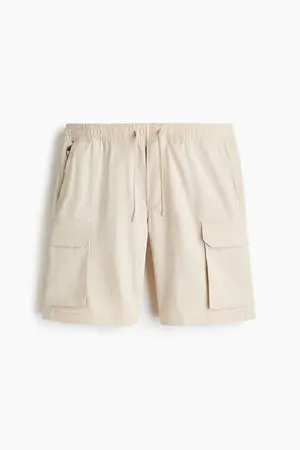 H&m Regular-fit Cargo Shorts - Light Beige