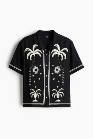 H&M Relaxed Fit Printed Resort Shirt