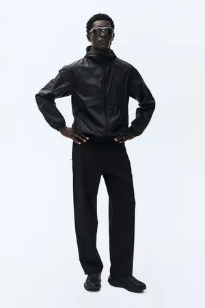 H&m Regular Fit Track Pants With Drymove - Black