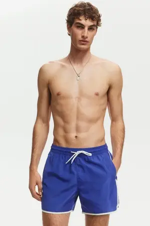 H&m Swim Shorts With Drawstring Waist - Blue