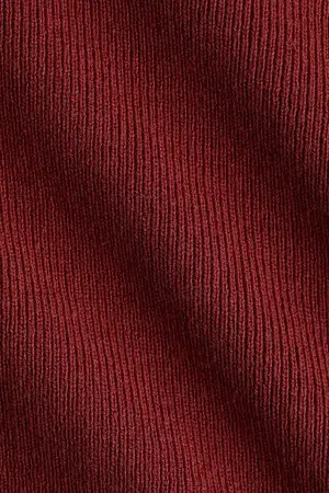 H&m Fine-knit T-shirt - Dark Red