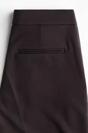 H&m Flared Tailored Trousers - Dark Brown