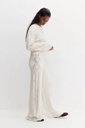 H&m Pointelle Knit Trousers