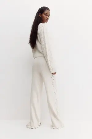 H&m Pointelle Knit Trousers