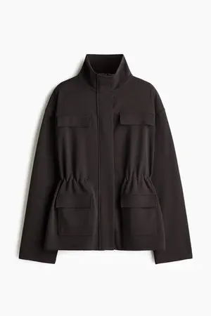 H&m Ponte Di Roma Funnel Neck Jacket
