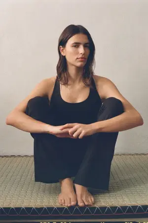 H&m Flared Yoga Leggings With Softmove™ Technology - Black
