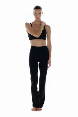 H&M Flared Yoga Leggings With Softmove™ Technology - Black