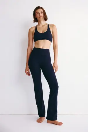 H&M Flared Yoga Leggings With Softmove™ Technology - Navy Blue