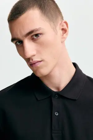 H&m Regular Fit Polo Shirt - Black