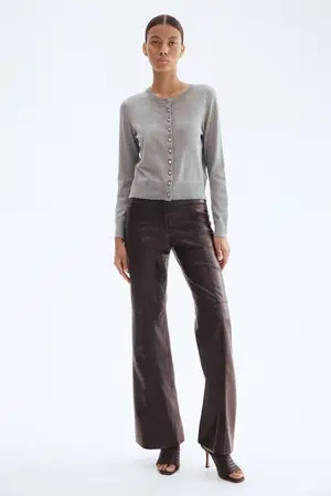H&m Knitted Cardigan With Gold-coloured Buttons