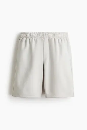 H&m Relaxed Fit Interlock Knee-length Shorts - Light Gray