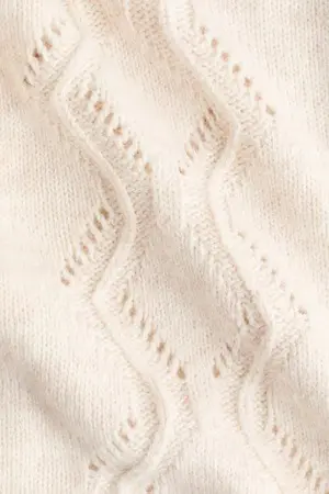 H&m Pointelle-knit Cardigan With Frill Trim