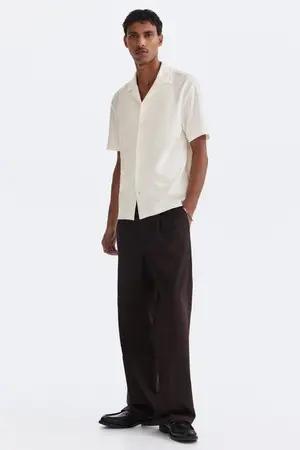 H&m Regular Fit Resort Shirt - Cream