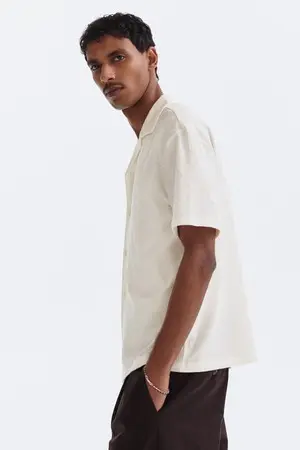 H&m Regular Fit Resort Shirt - Cream