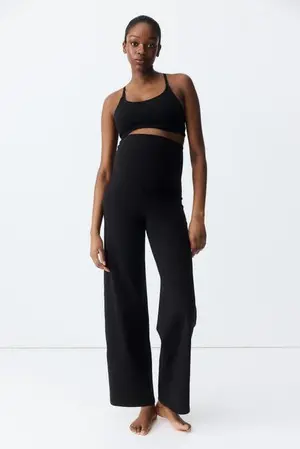 H&m Maternity Wide Leg Jersey Sports Trousers