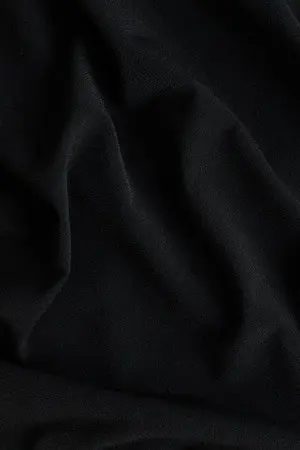H&m Asymmetrical Cape Detail Jersey Top - Black