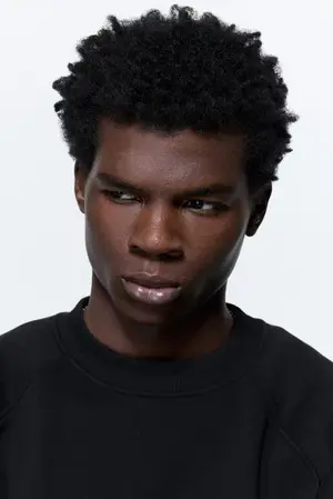 H&m Oversized Fit Sweatshirt With Raglan Sleeves - Black