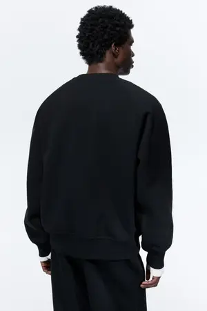 H&m Oversized Fit Sweatshirt With Raglan Sleeves - Black