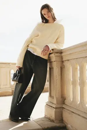 H&M Oversized Ribbed Wool-blend Jumper
