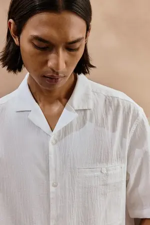 H&m Regular Fit Resort Shirt - White