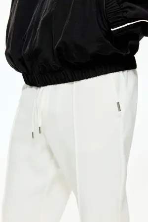 H&m Regular Fit Tailored Joggers - White