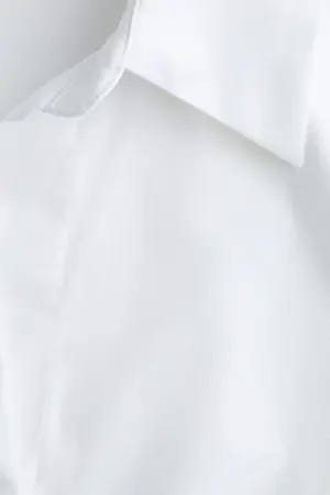 H&m Fitted Striped Shirt With Classic Collar