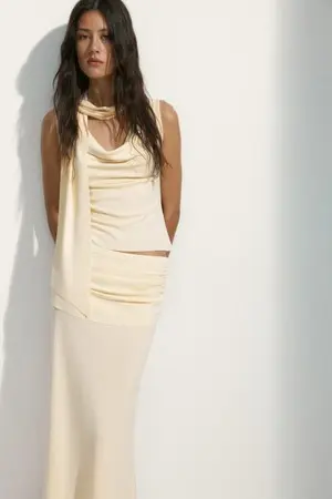 H&m Draped Maxi Skirt