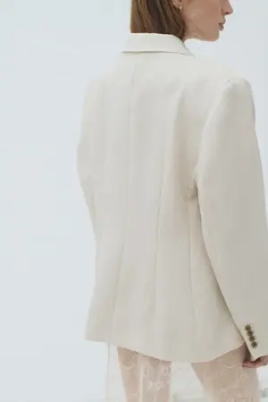 H&m Double-breasted Blazer With Peak Lapels