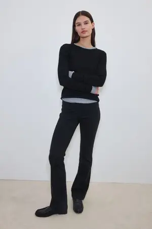 H&m Four-way Stretch Flared Trousers - Black