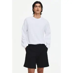 H&m H&M Regular Fit Linen-Blend Shorts Black