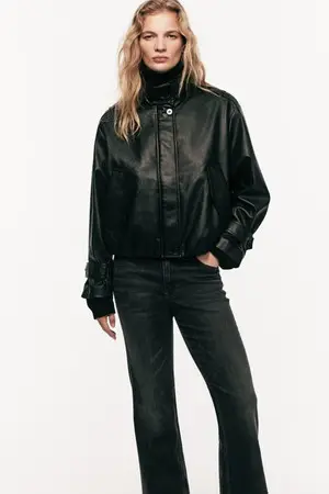 H&m Flared High Waist Jeans - Dark Gray