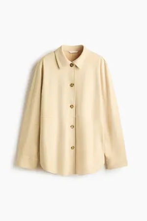 H&m Loose-fit Heavy Jersey Shirt - Beige