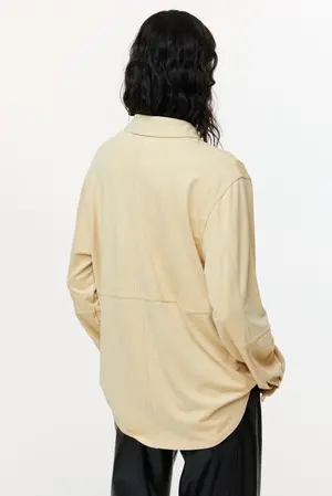H&m Loose-fit Heavy Jersey Shirt - Beige
