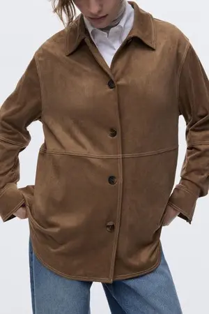 H&M Loose-fit Heavy Jersey Shirt - Brown