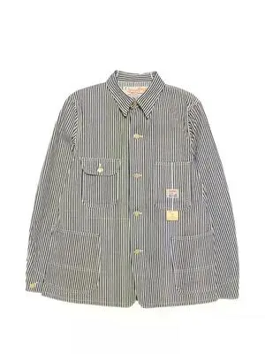 SUGAR CANE JEANS Striped Denim Jacket