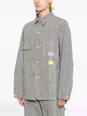 SUGAR CANE JEANS Striped Denim Jacket
